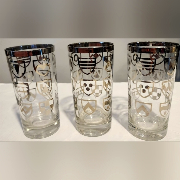 Kitchen | Lot Of 3 Vintage Japanese Kimiko Silver Band Drinking Glasses ...